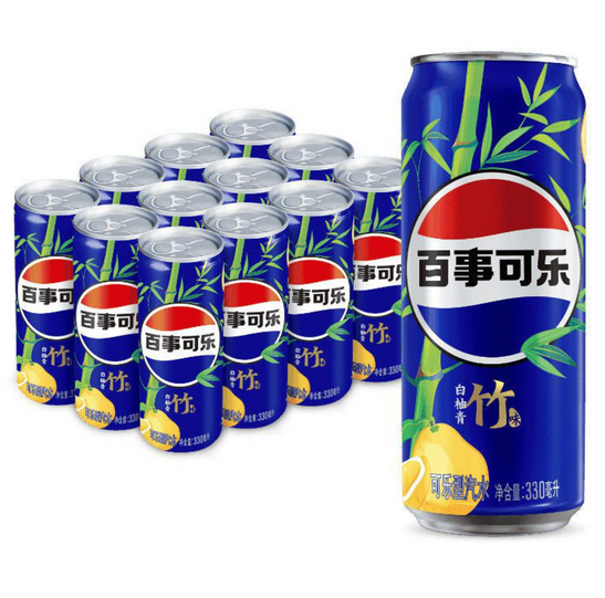 Pepsi Cola White Grapefruit Green Bamboo 330ml
